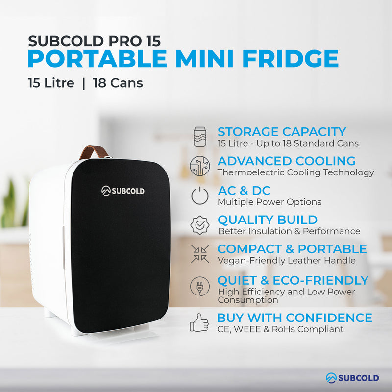 15 Litre Mini Fridge - Portable AC/DC | Subcold Pro 15